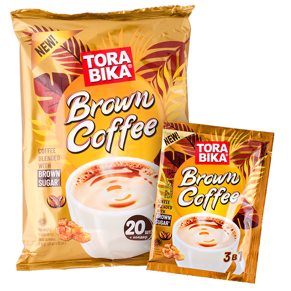 کافی میکس براون کافی ترابیکا 20 عددی | ToraBika Brown Coffee اصل اندونزی – قشم آفر